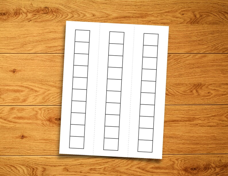 Number Writing Paper for Young Children, Grid Paper, 1x10 Grid ...
