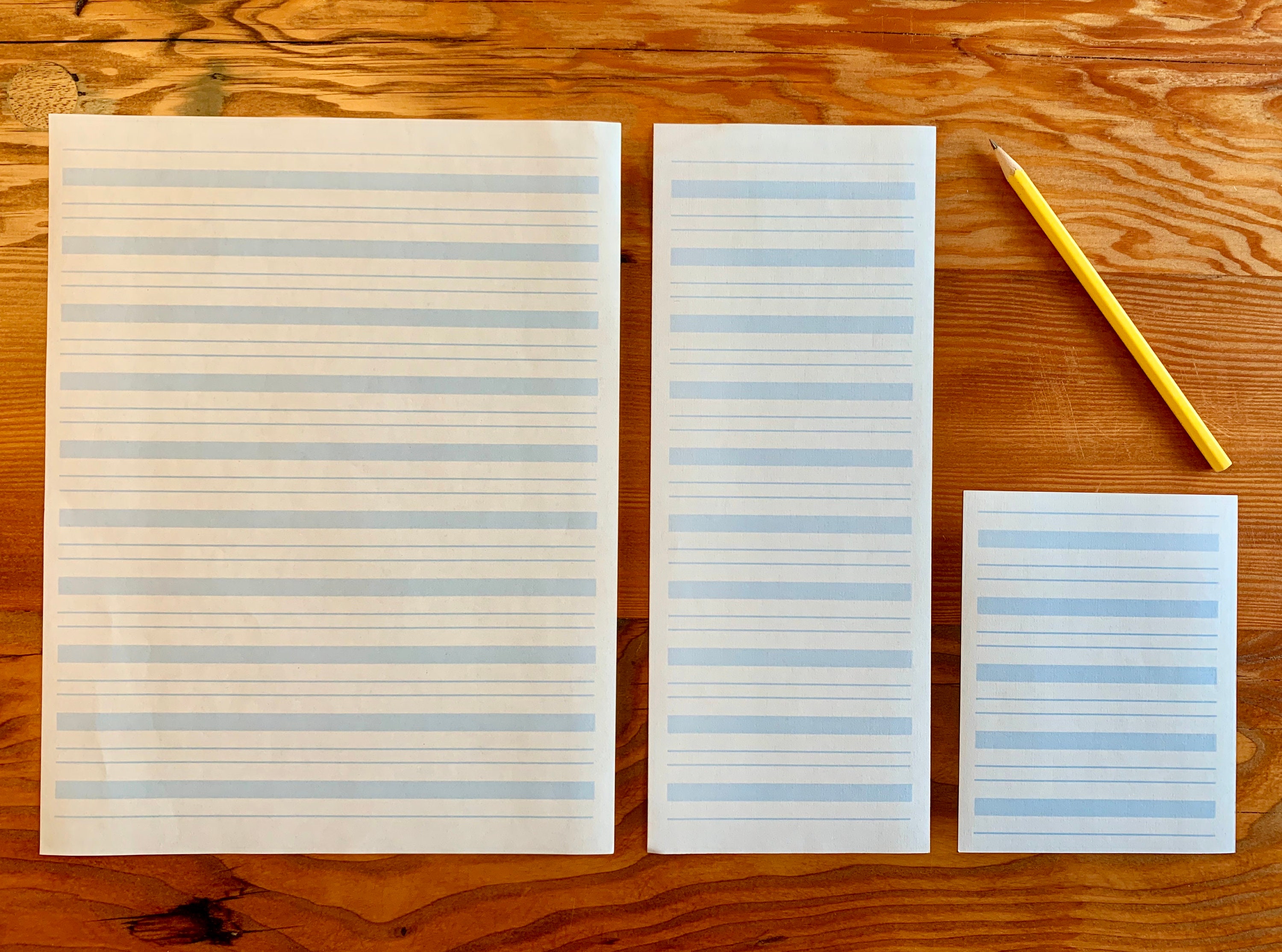 Lined Writing Paper for Montessori Classrooms Blue Lines - Etsy UK