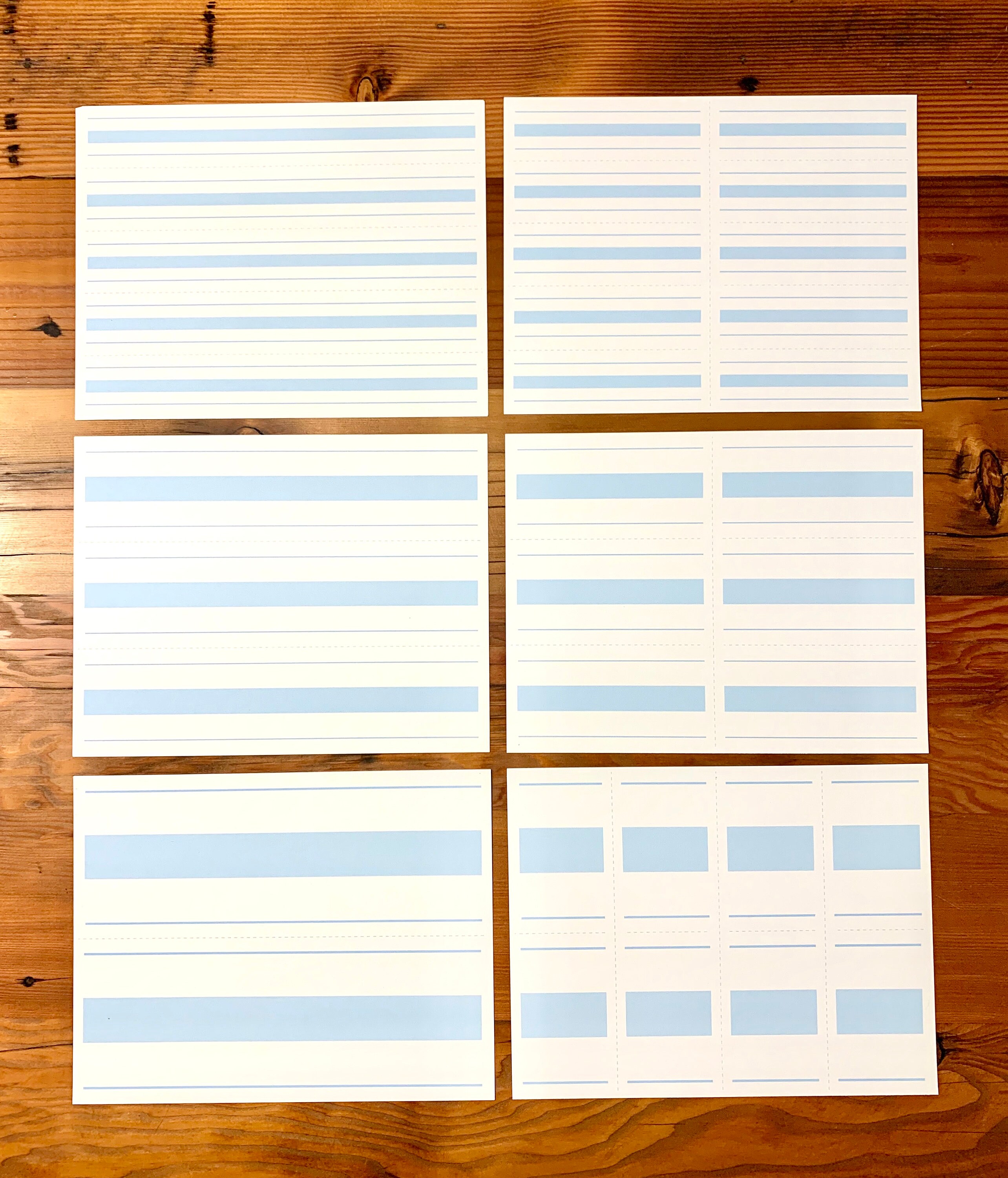 Blue-lined Large Slips for Writing Work in Montessori and Homeschool ...