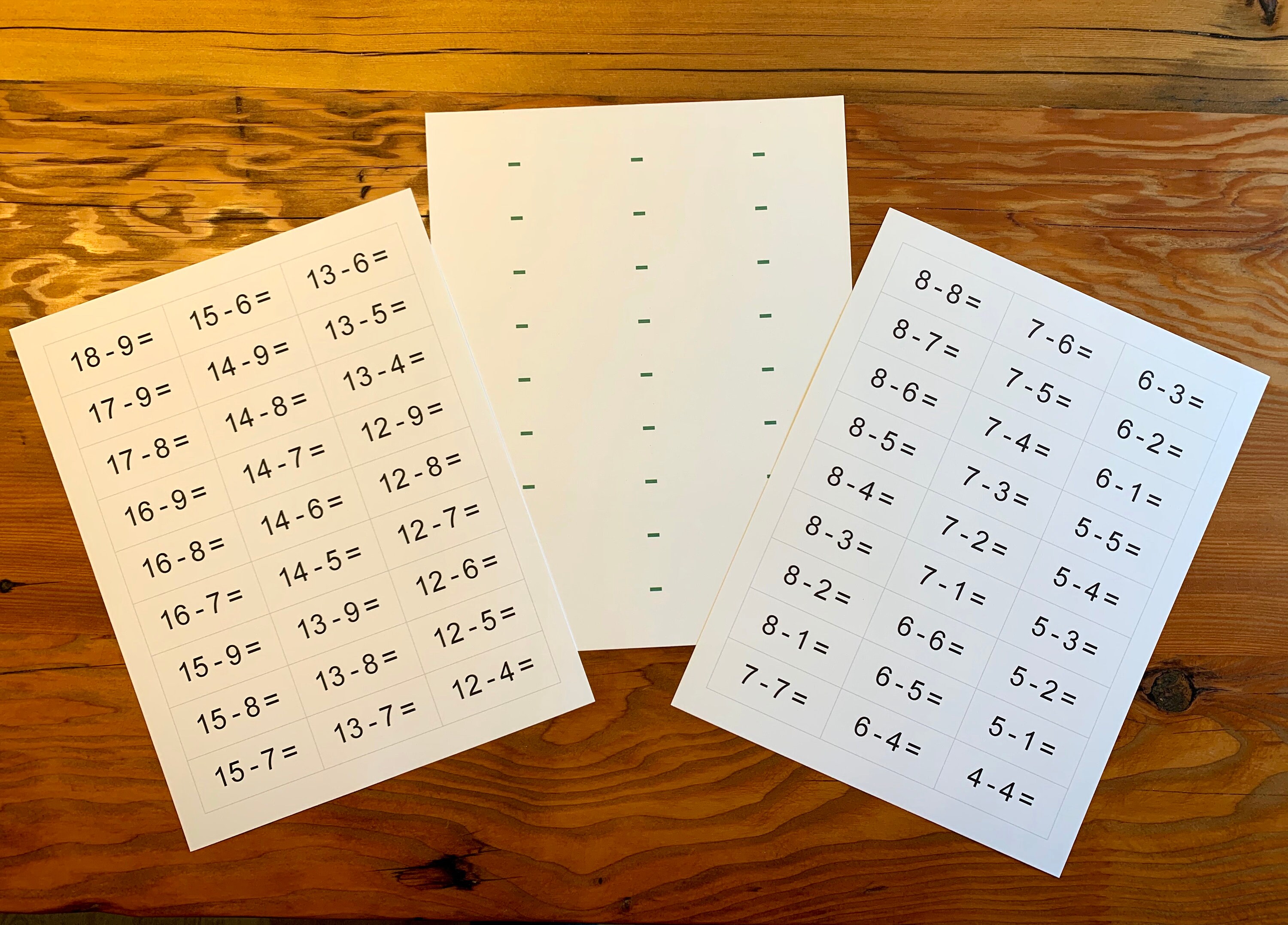 Math Equation Slips Montessori or Home Schooling Addition - Etsy Singapore