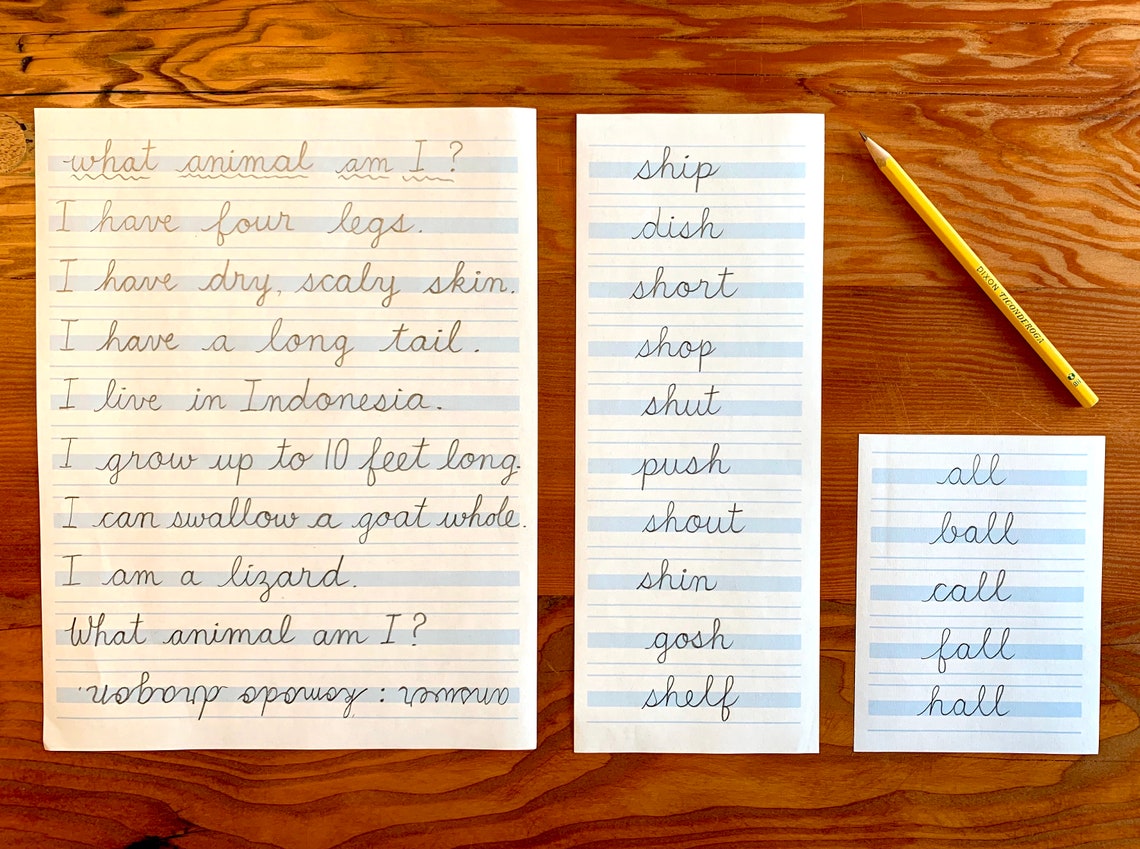 Lined Writing Paper for Montessori Classrooms Blue Lines - Etsy UK