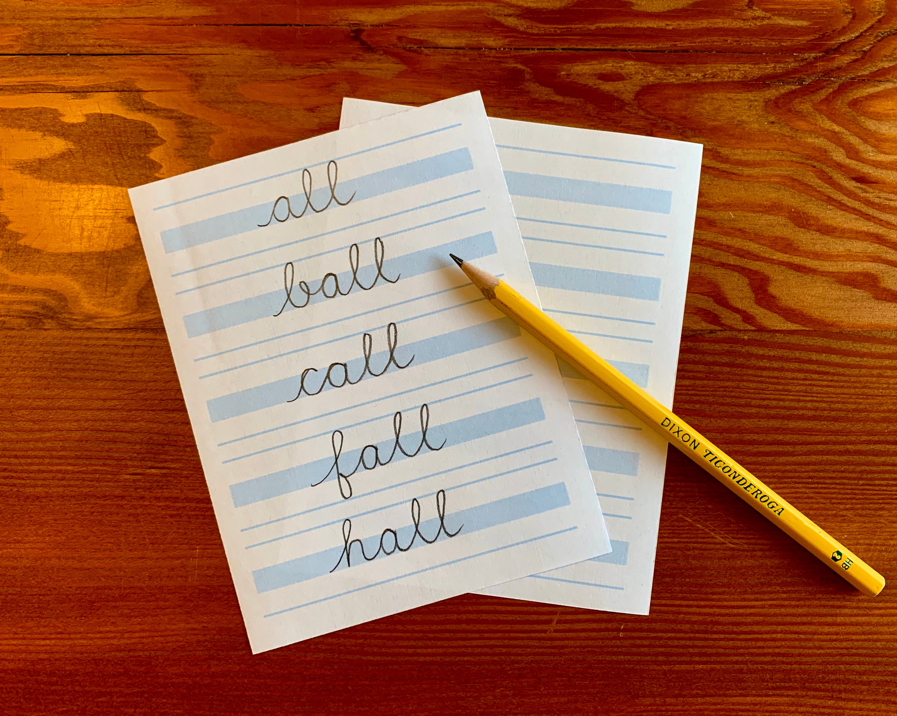 Lined Writing Paper for Montessori Classrooms Blue Lines - Etsy UK