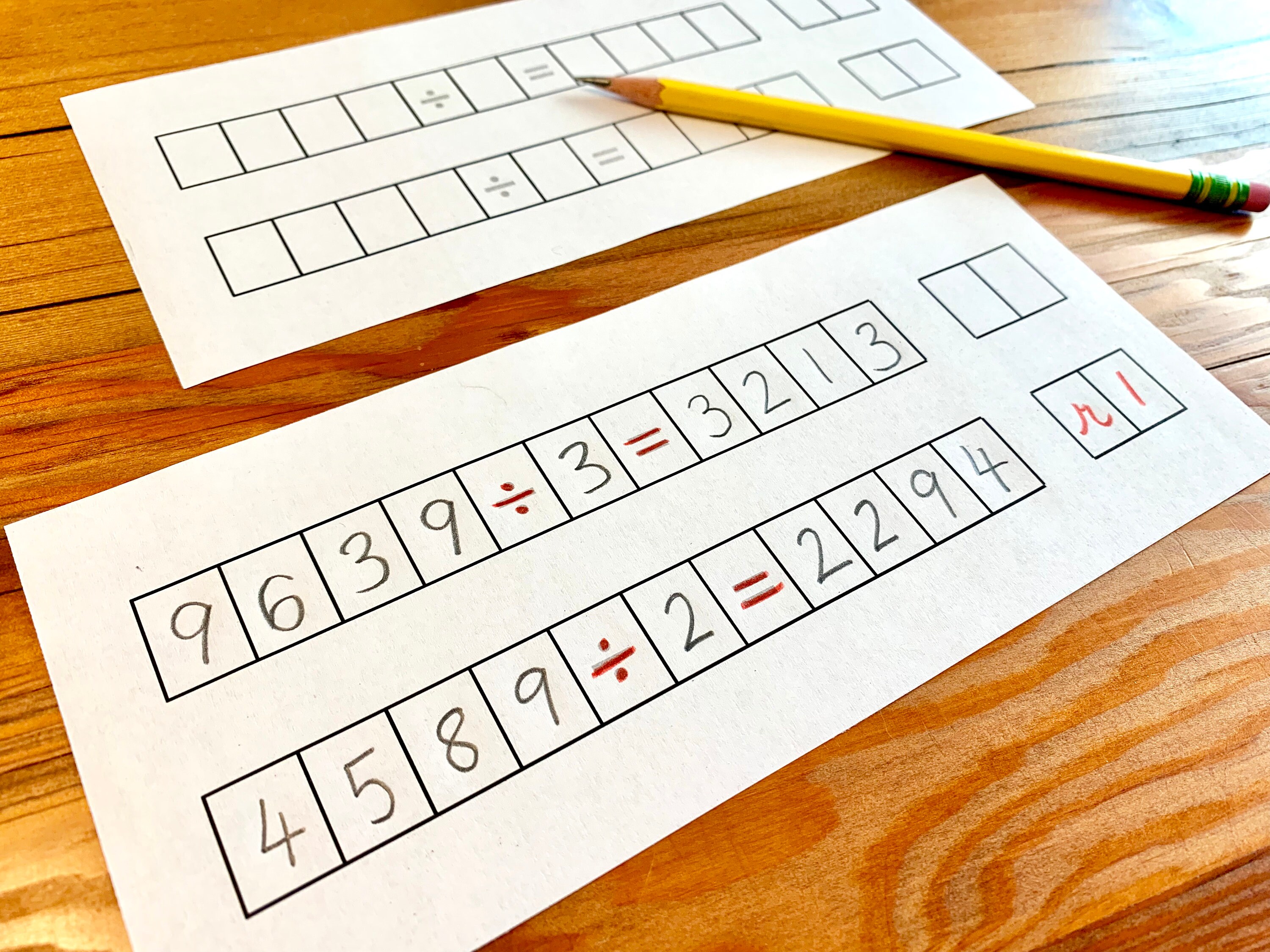 Stamp Game Paper, Montessori Math Writing, Grid Paper for Addition ...