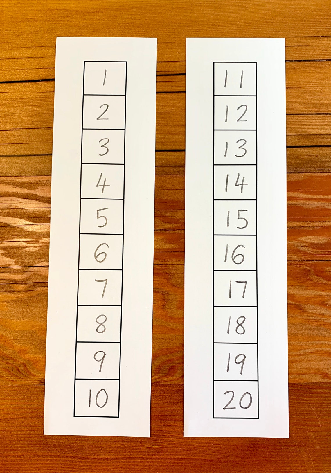 Number writing paper for young children grid paper 1x10 | Etsy