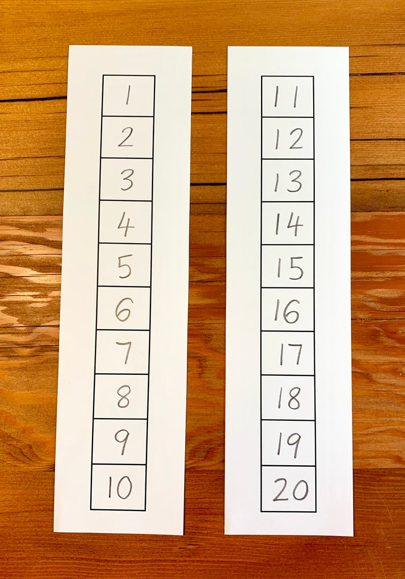 Number writing paper for young children grid paper 1x10 | Etsy