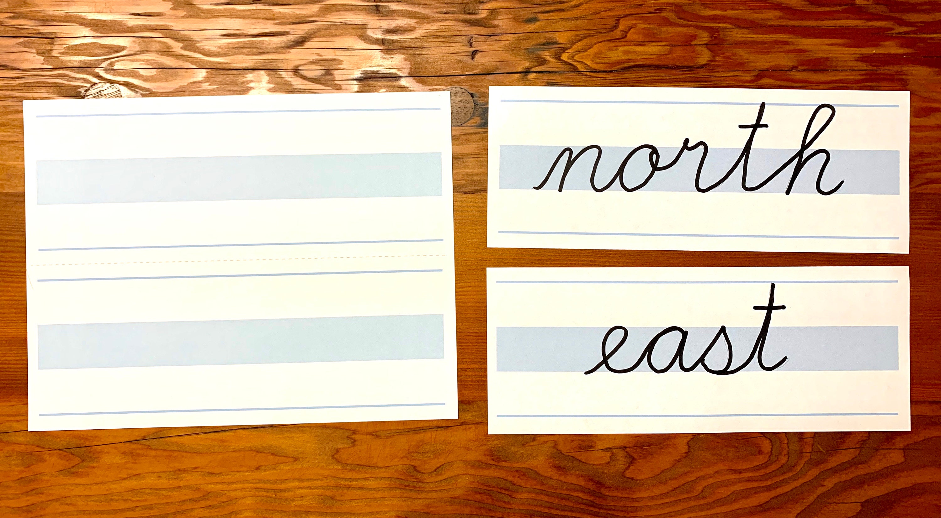 Blue-lined Large Slips for Writing Work in Montessori and - Etsy Canada