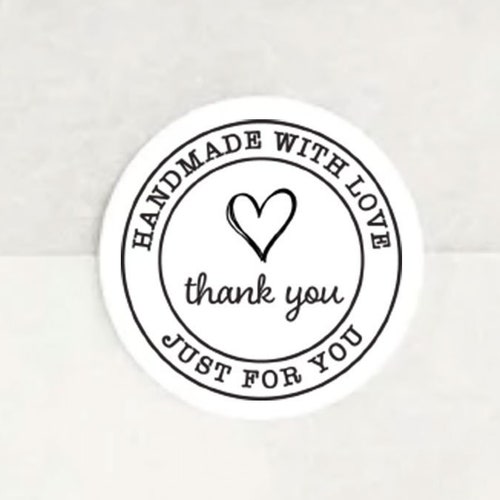Handmade With Love Vinyl Cut File Vinyl Sticker Thank You - Etsy