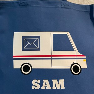 Mailman Tote With Name for Kindergarten School or Daycare, Personalized ...