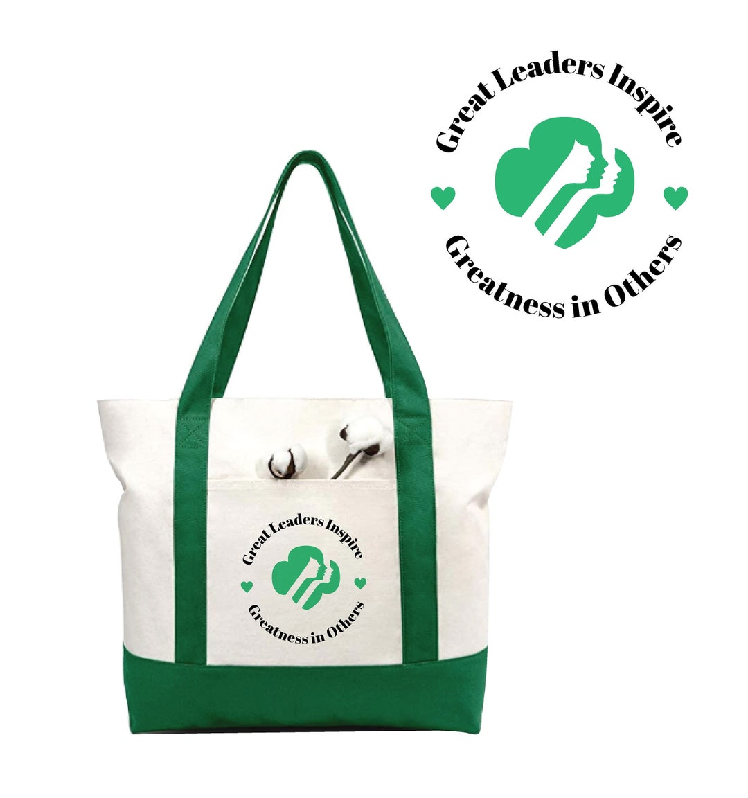 Girl Scout Leader Tote Personalized With Name, Troop Gift Tote, LOVE ...