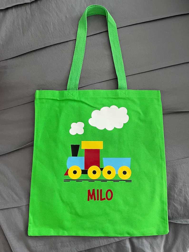 Train Tote Bag for Kids, Cute Personalized Kids Train Bag With Name for ...