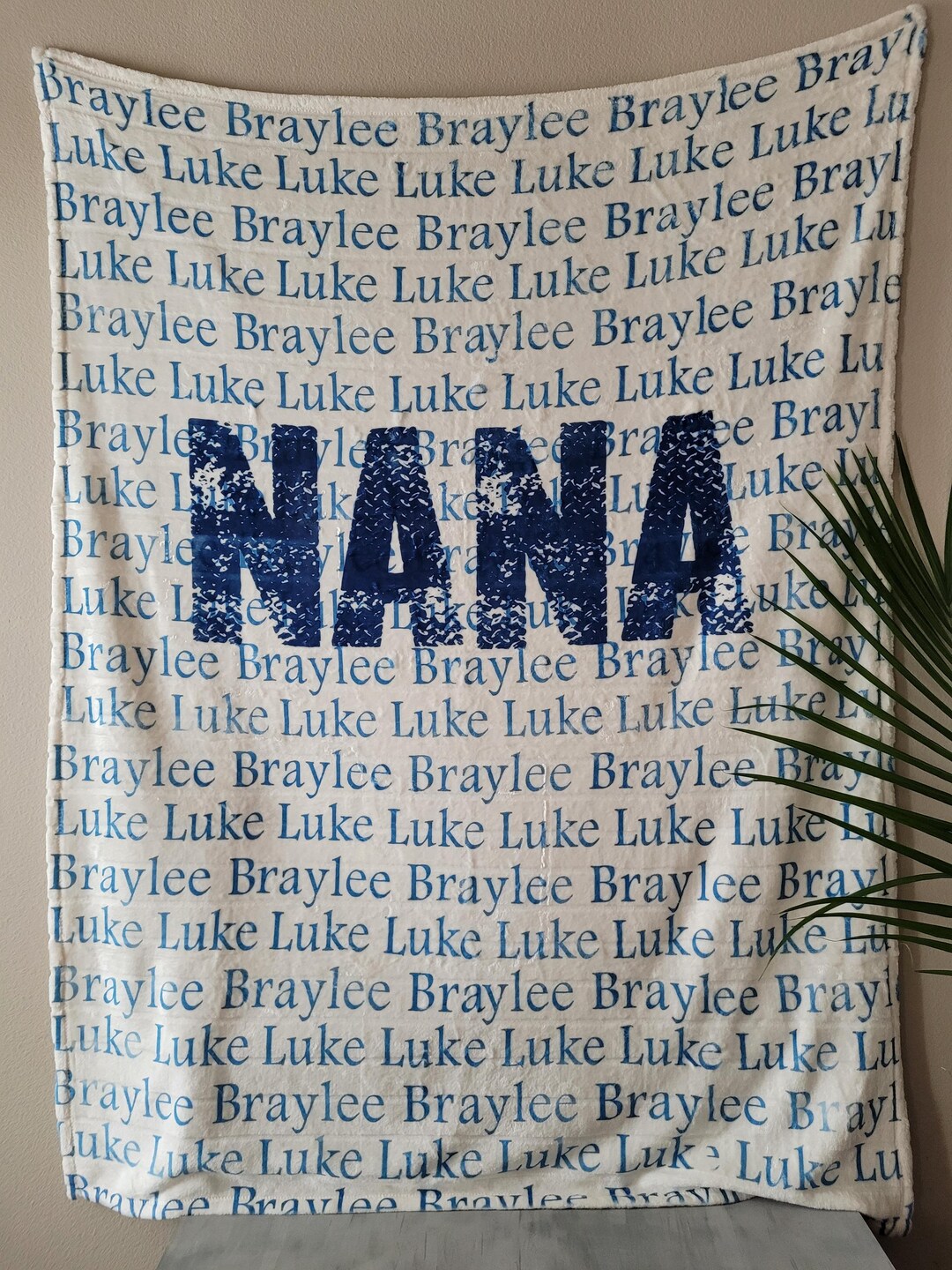 Custom Wording Nana and Grandma Name Blanket - Etsy