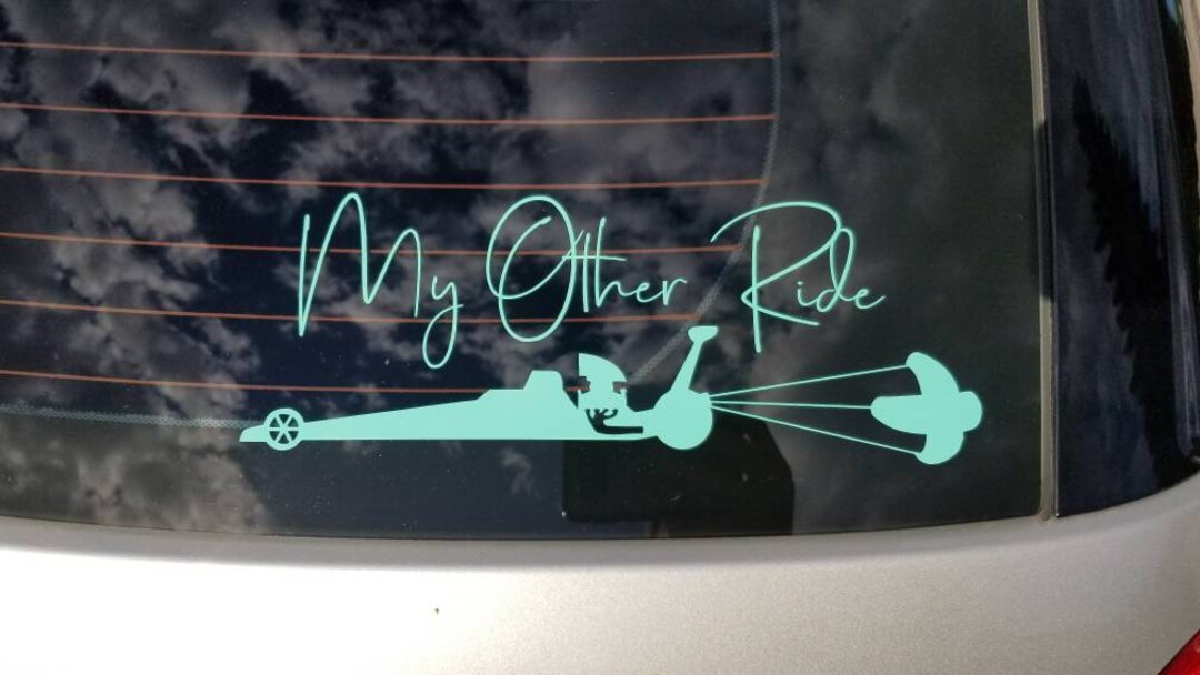 My Other Ride Dragster Decal - Etsy