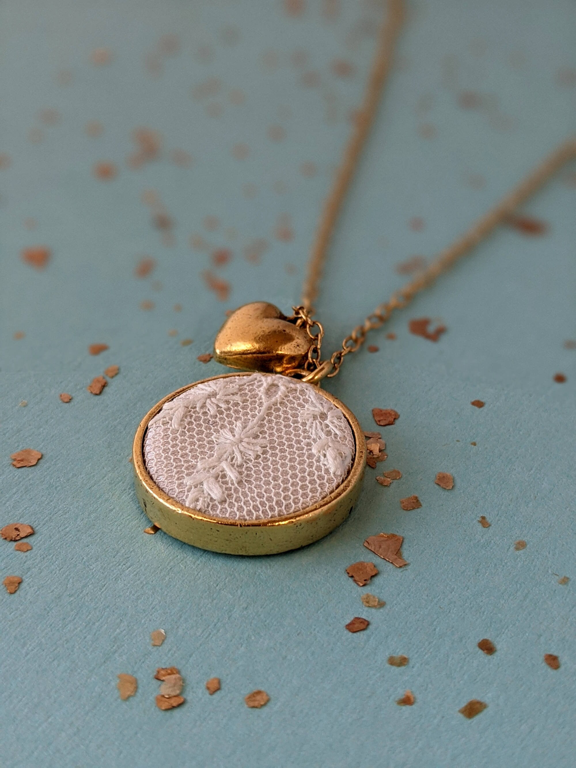 Necklace Made with Your Lace. Wedding Dress Repurpose. | Etsy