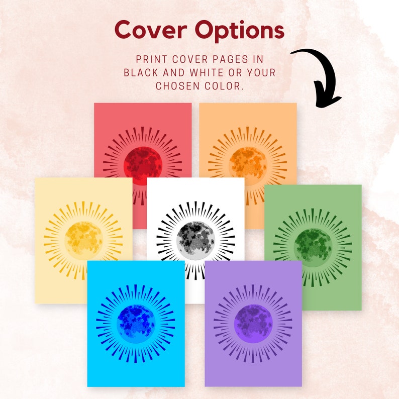 Period Moon Tracker Printable 2023 Annual & Monthly Cycle - Etsy