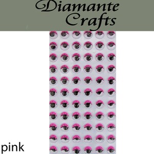 10mm Googly Eyes With Eyelashes Wiggly Moving Self Adhesive 7 Colour ...
