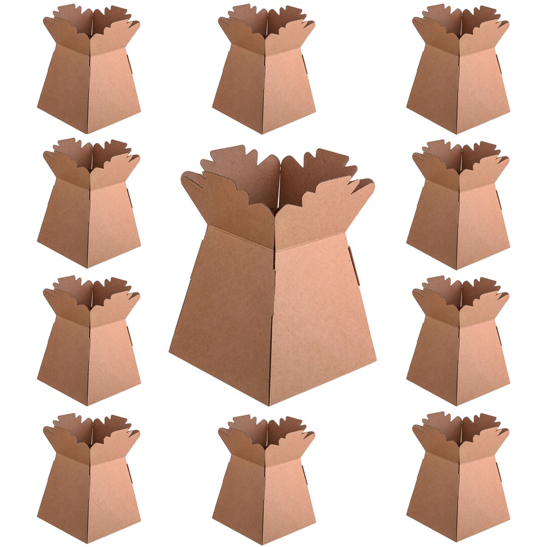Kraft - Florist Bouquet Box Flower Sweet Boxes - Choose Quantity - Etsy UK