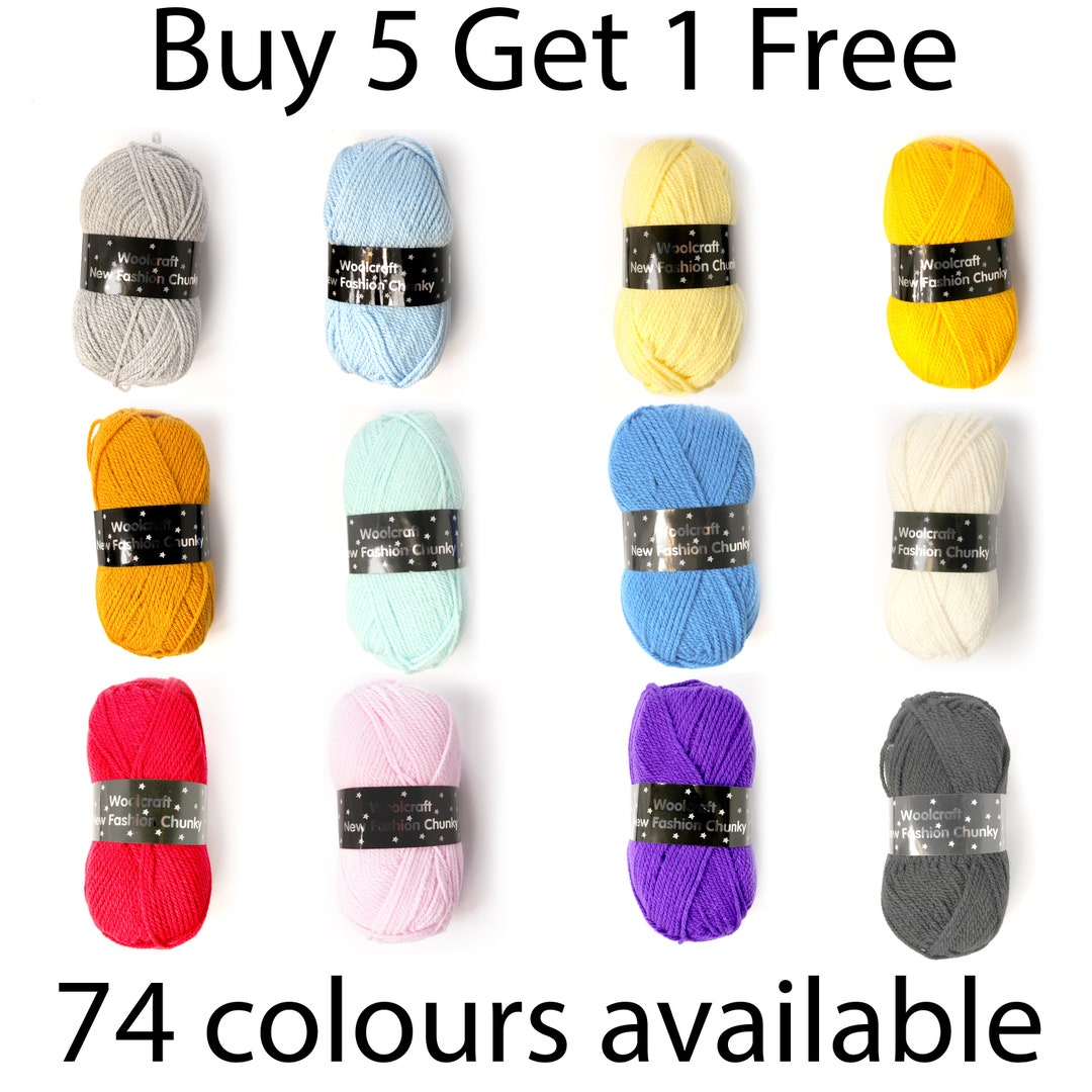 Woolcraft New Fashion CHUNKY Knitting Yarn / Wool - 100g Ball -27 ...