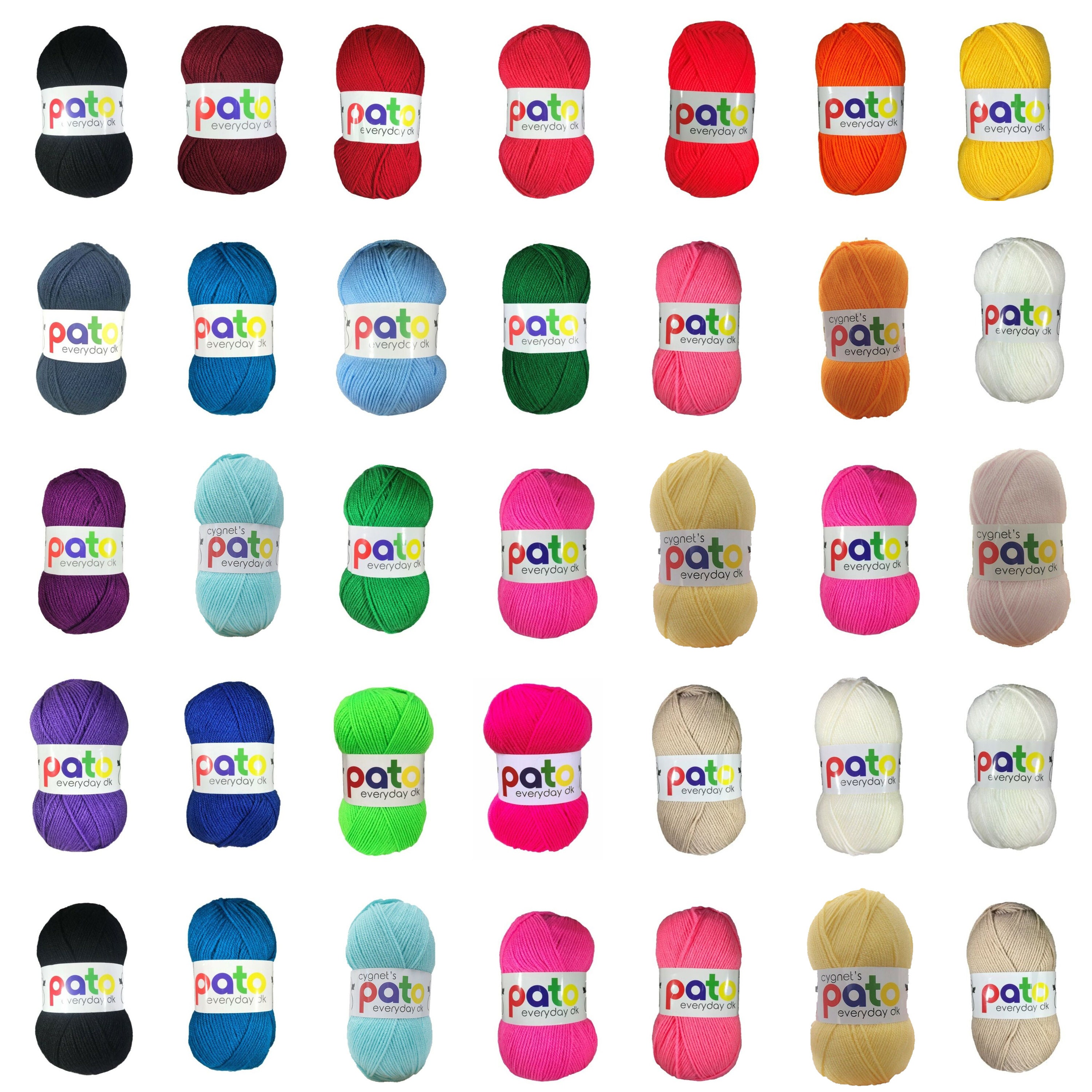 Cygnet Pato DK Knitting Yarn / Wool - 100g Double Knit Ball - 48 Colour ...