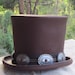 Brown Leather Hand Crafted Guns N' Roses Slash Style Deluxe Top Hat ...