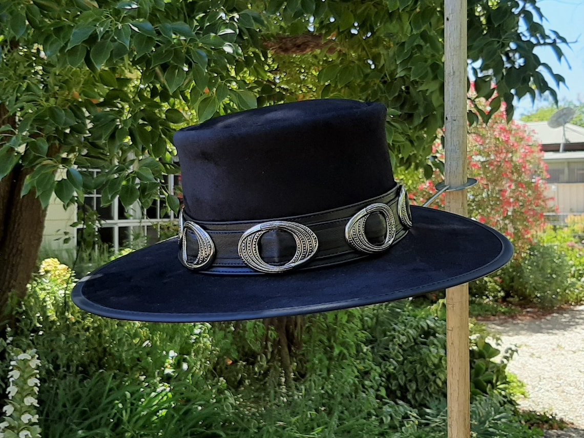 Black Suede Leather Stevie Ray Vaughan Style Rock / Blues Guitar Stage ...