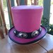 Australian Hand Crafted Black Leather Slash Style / Tribute Top Hat ...