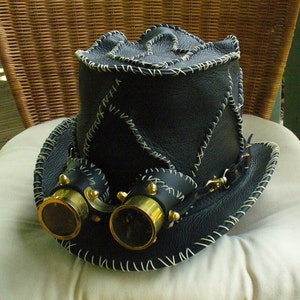 Black Leather Hand Crafted Steampunk / Guns N' Roses / Heavy Metal ...