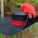 Black Leather D'artagnan Three Musketeers Musical Style Costume Hat ...