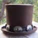 Brown Leather Hand Crafted Guns N' Roses Slash Style Deluxe Top Hat ...