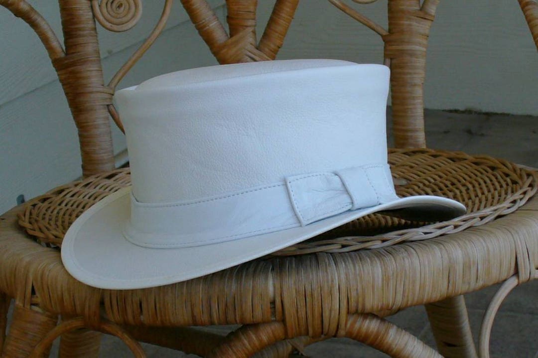 Stylish and Romantic White Leather Ladies' Riding Hat Hand Made in ...