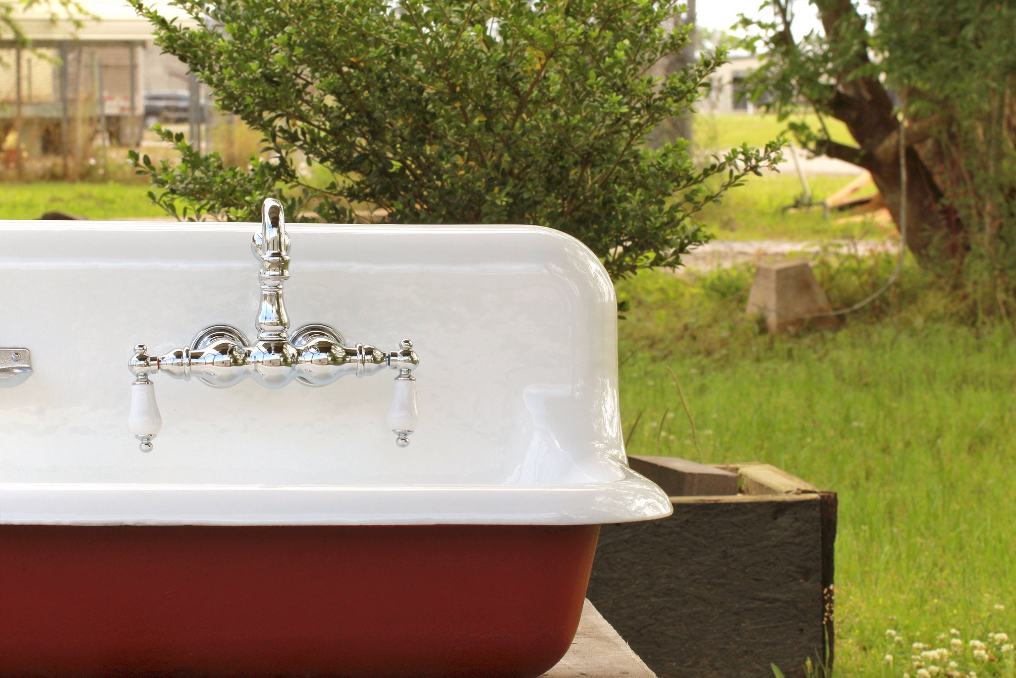 Large 48 Trough Sink Antique Inspired Wall Mount Cast | Etsy