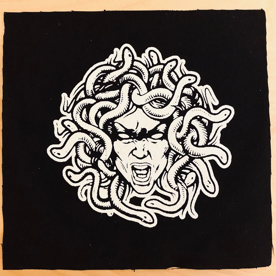 Medusa Patch, Punk, Patches, Sew on Patch, Battle Vest, Punk Patches, Punk Vest, Mythology Patch ...