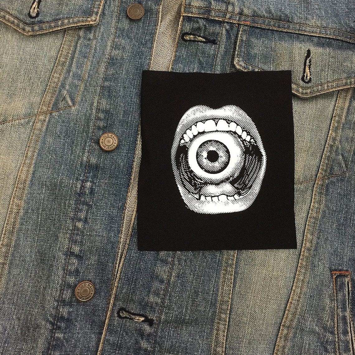 Eye in Mouth Patch Punk Patch Patches Punk Patches Sew | Etsy