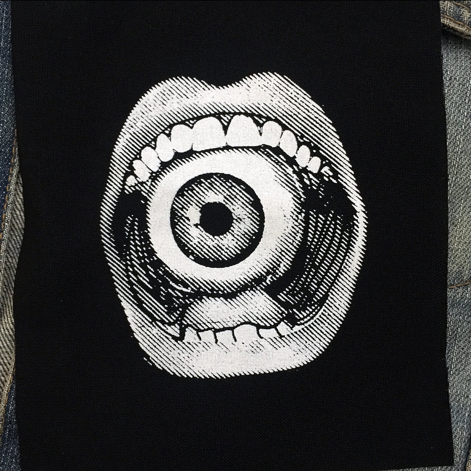 Eye in Mouth Patch Punk Patch Patches Punk Patches Sew | Etsy