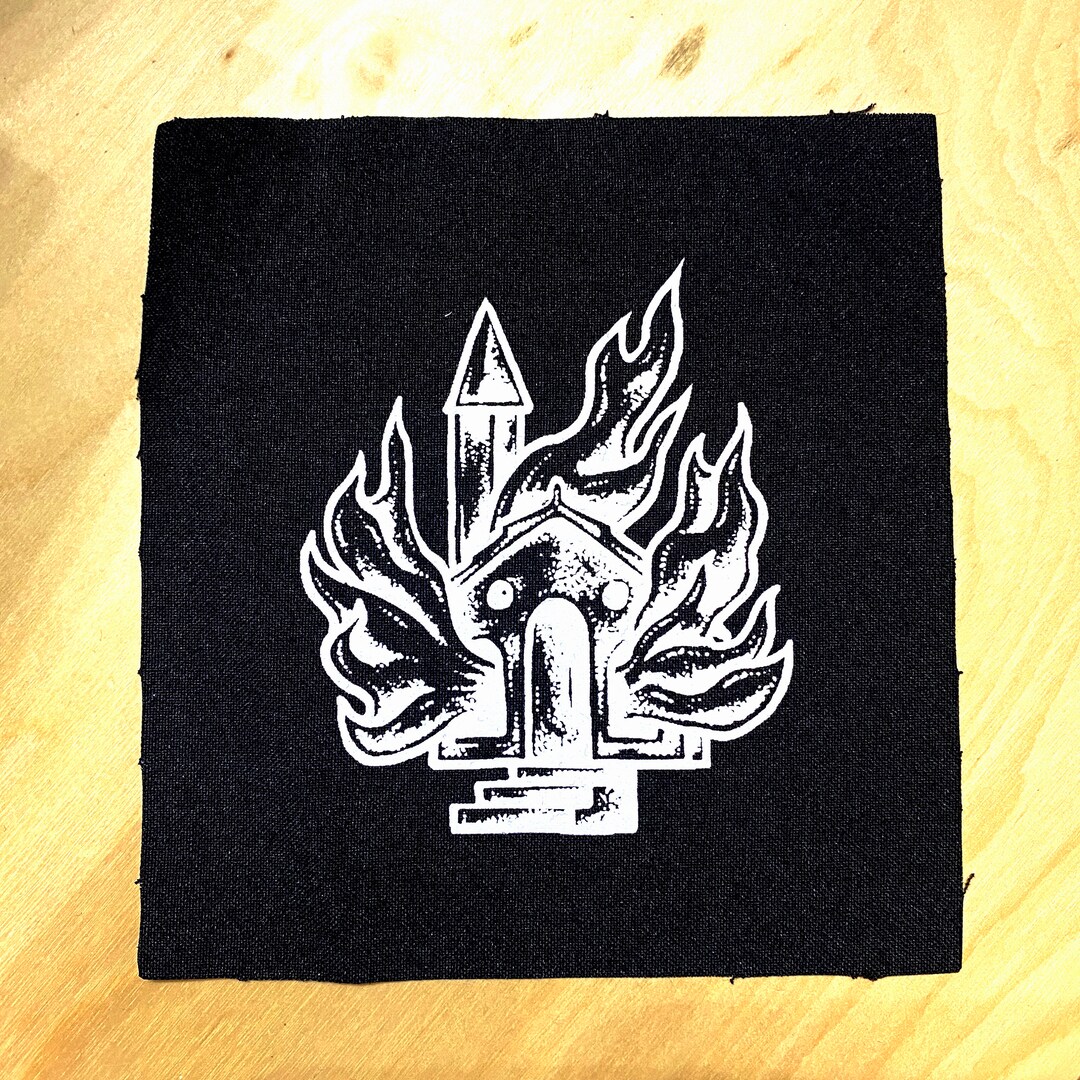 Burning Church Patch Vintage Punk Patch Patches Punk Patches Sew on ...