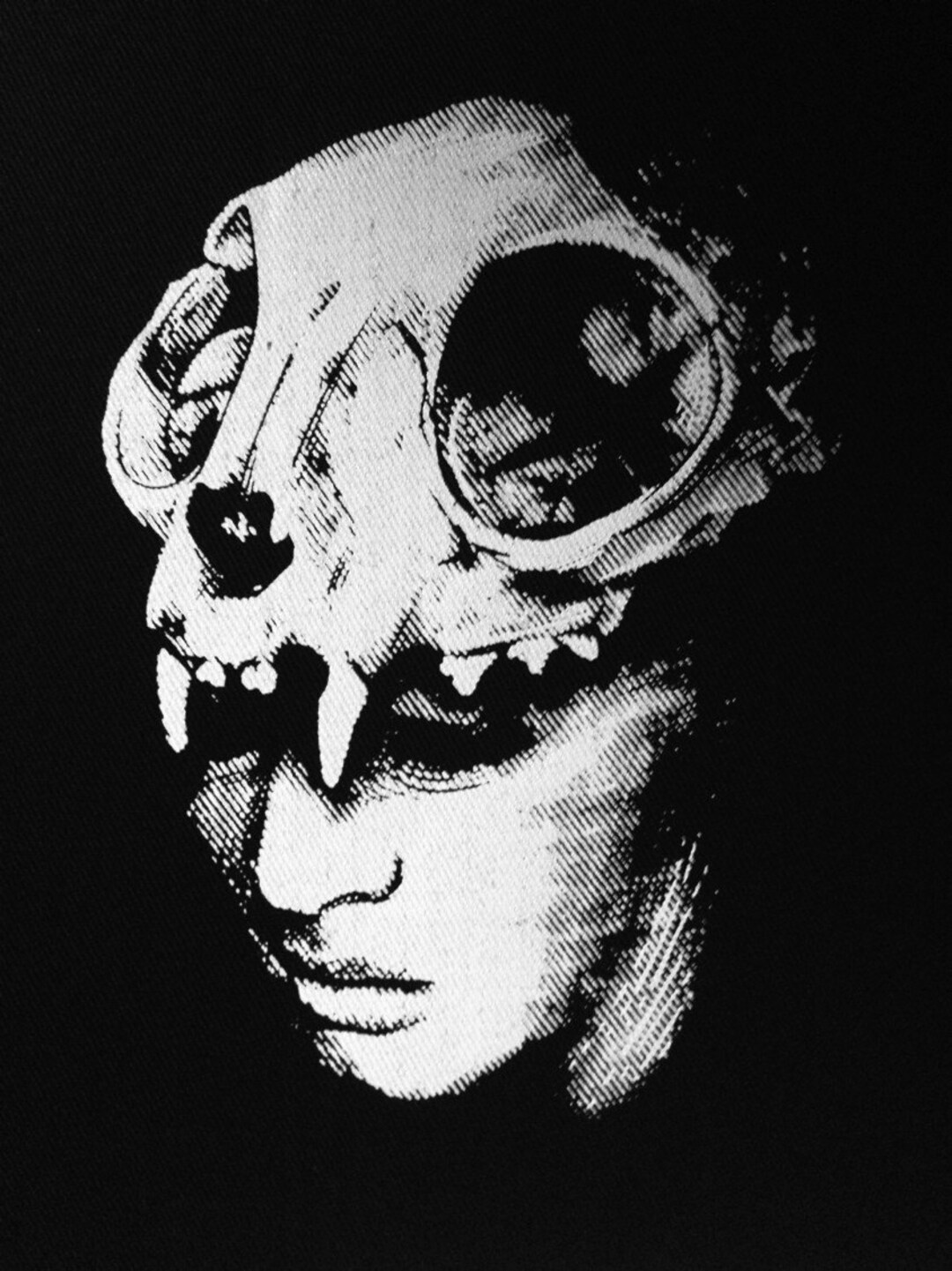 Girl and Cat Skull Patch, Punk, Patches, Sew on Patch, Punk Accessories, Punk Patches, Punk Vest ...