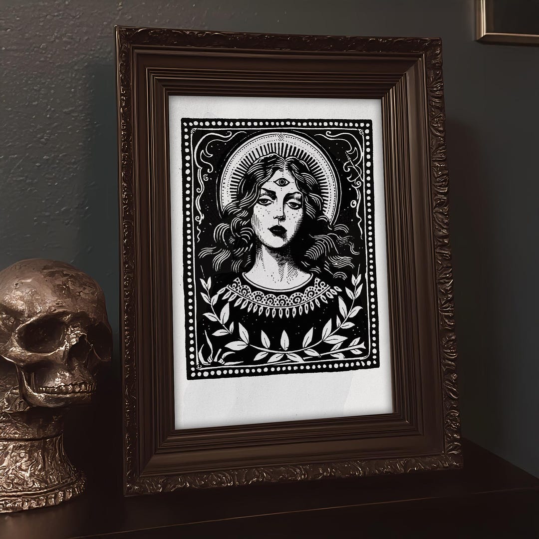 The Third Eye Oracle Fine Art Print Third Eye Star Crown Halo Victorian ...