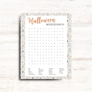 Halloween Word Search | Fall Word Search Printable, Autumn Word Search ...