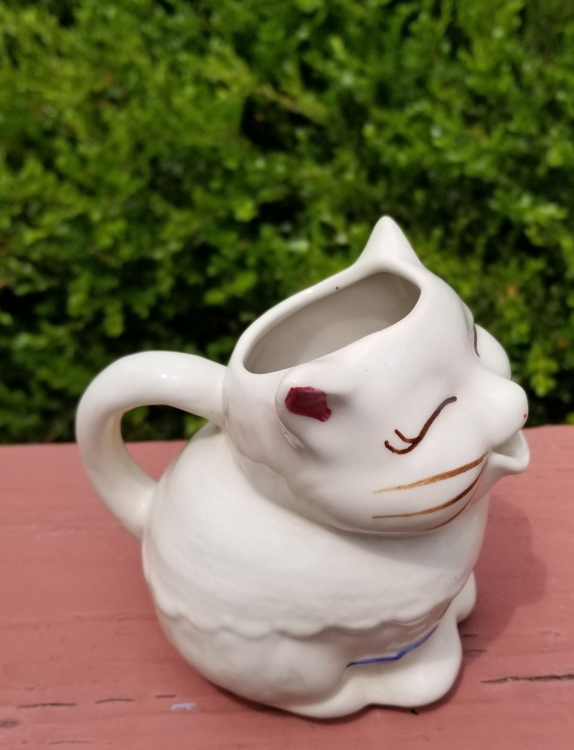 Stoneware Pottery Cat Cream Pitcher - Etsy