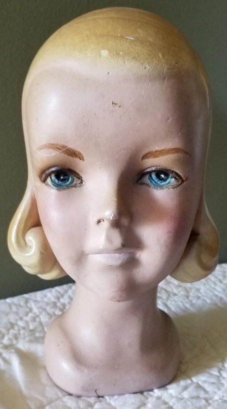 Vintage Rare Baby Girl Mannequin, Millinery Department Store Head ...