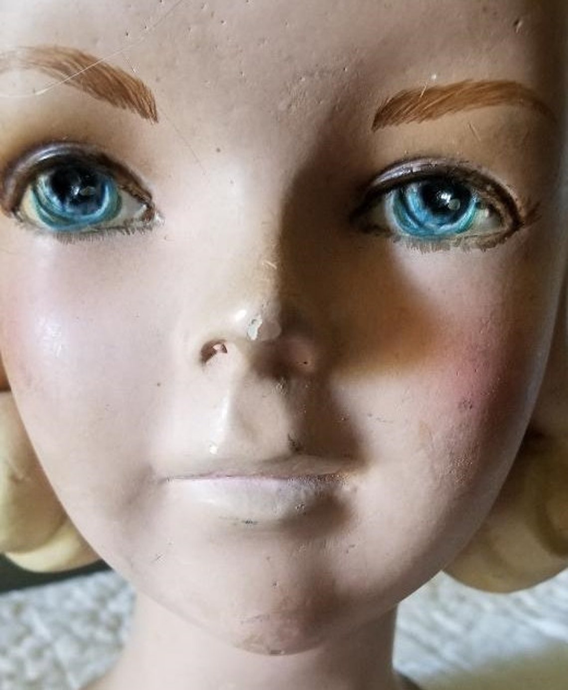 Vintage Rare Baby Girl Mannequin, Millinery Department Store Head ...