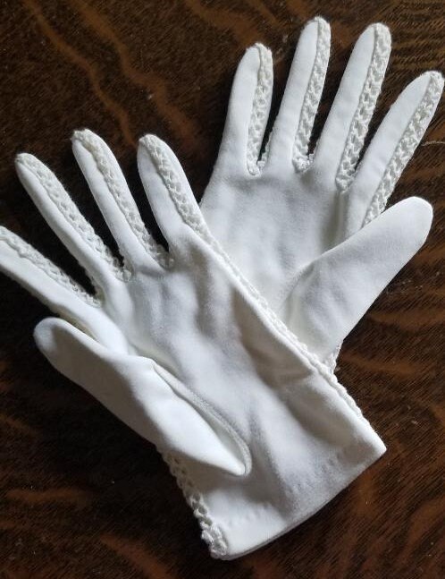 Ladies White Gloves Crochet Insert 1950's - Etsy