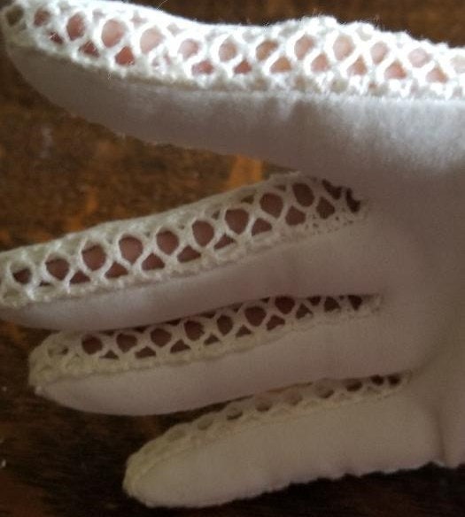Ladies White Gloves Crochet Insert 1950's - Etsy