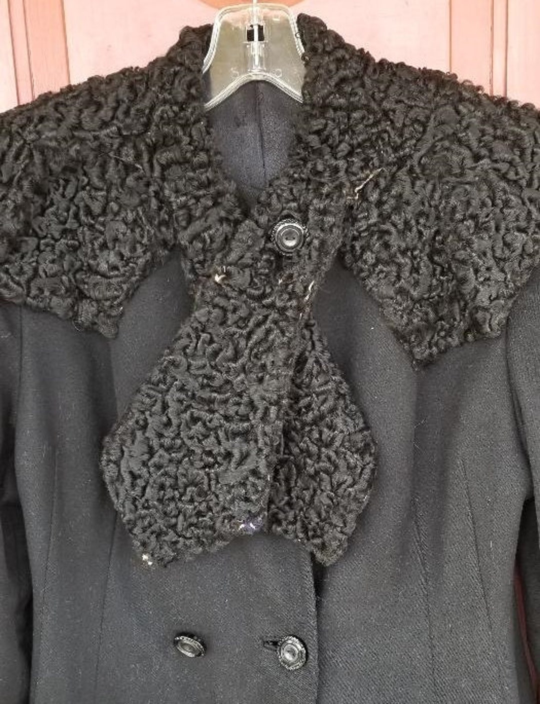 1940's Ladies Wool Coat Curly Persian Lambs Wool Collar. - Etsy