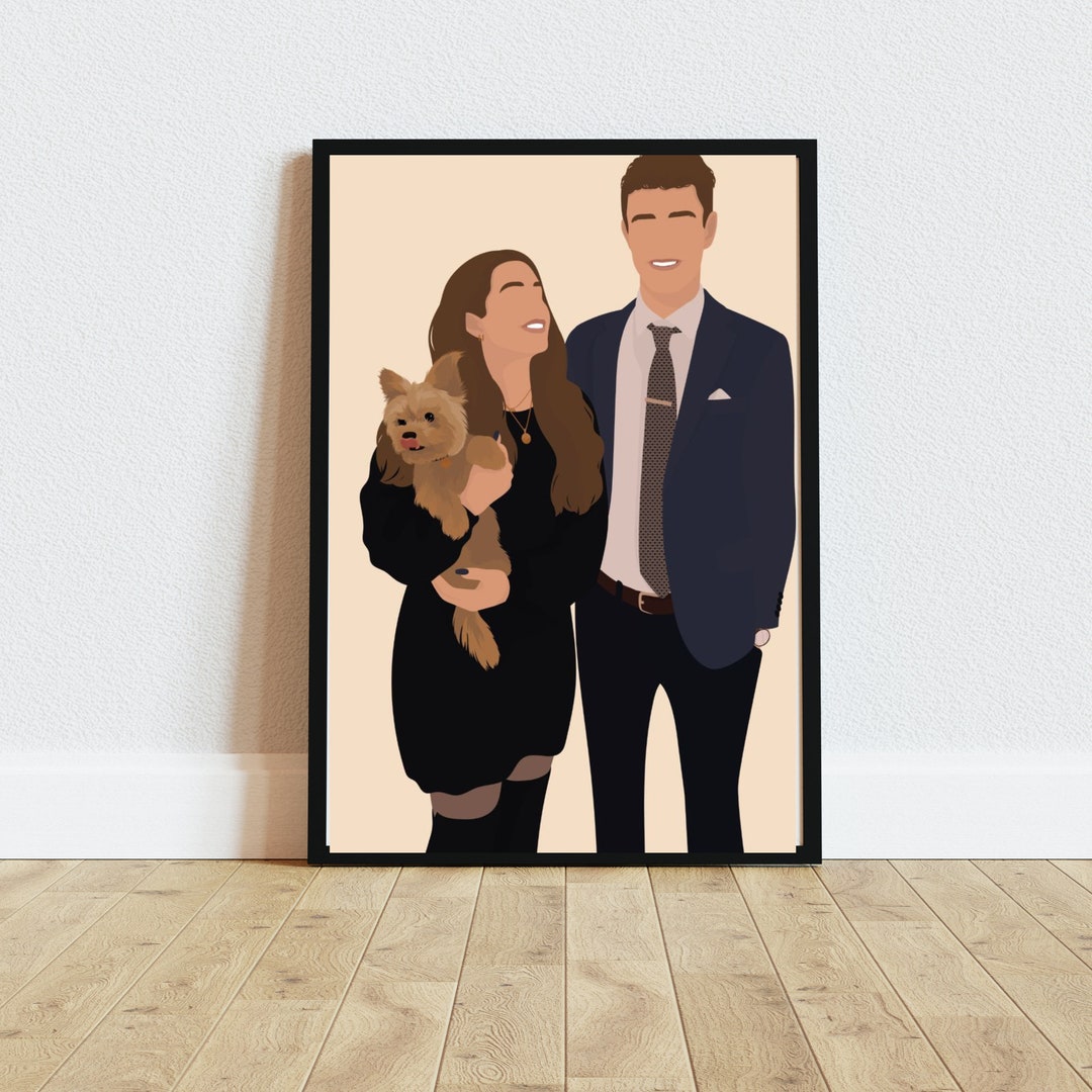 Faceless Portrait | Gift for Mom, Custom Illustration, Personalised ...