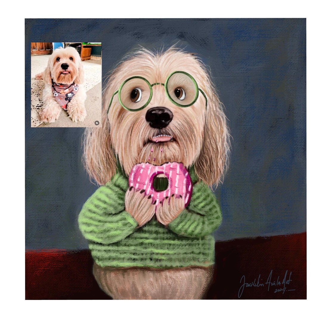Personalized Pet Drawing, Detailed Pet Portrait From Photo, Pet ...