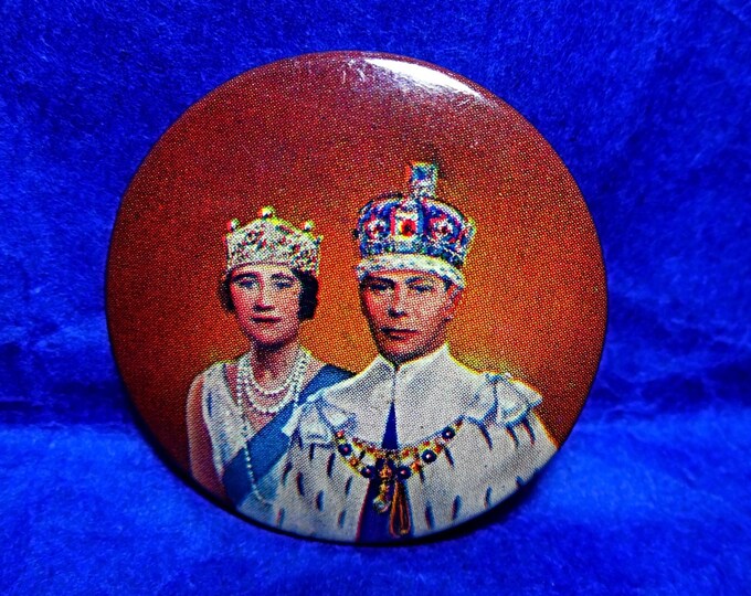 King George VI, Queen Elizabeth, Lapel Pin Badge, 1937 Coronation, Pin ...