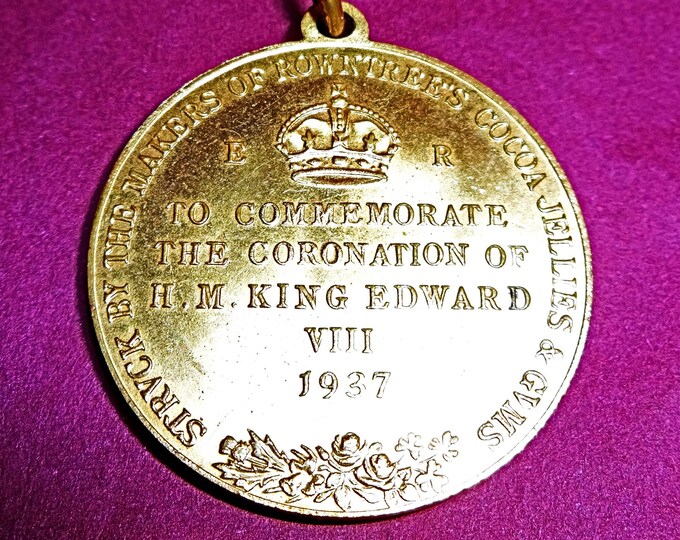 King Edward VIII Rowntree's Vintage Royal Medal 1937 - Etsy