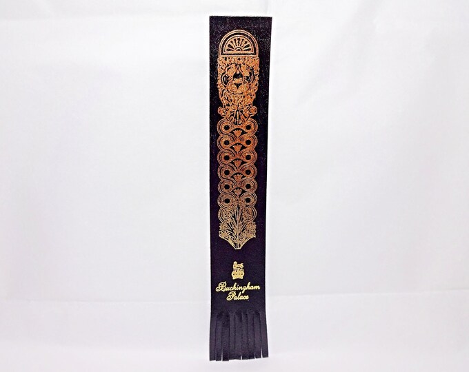Buckingham Palace, Royal Palace, Black and Gold Leather Bookmark, Royal ...