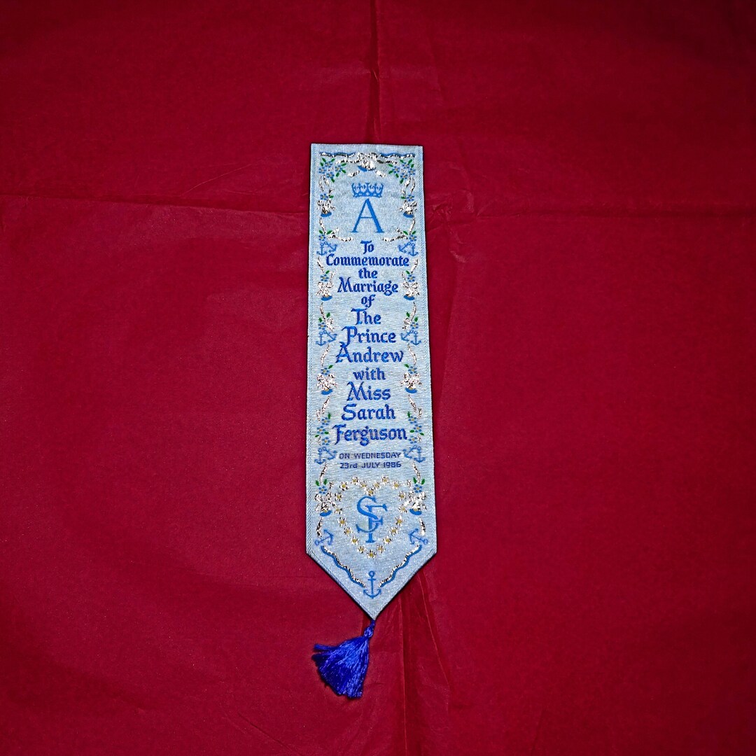 Cash's Silk Bookmark, 1986 Royal Wedding Bookmark, Cash's of Coventry ...