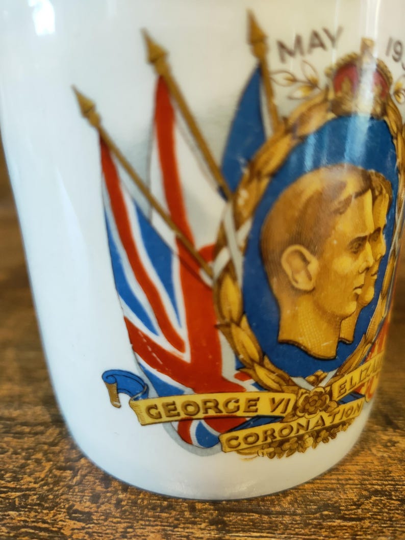 King George VI 1937 Coronation Queen Elizabeth: Vintage Royal ...